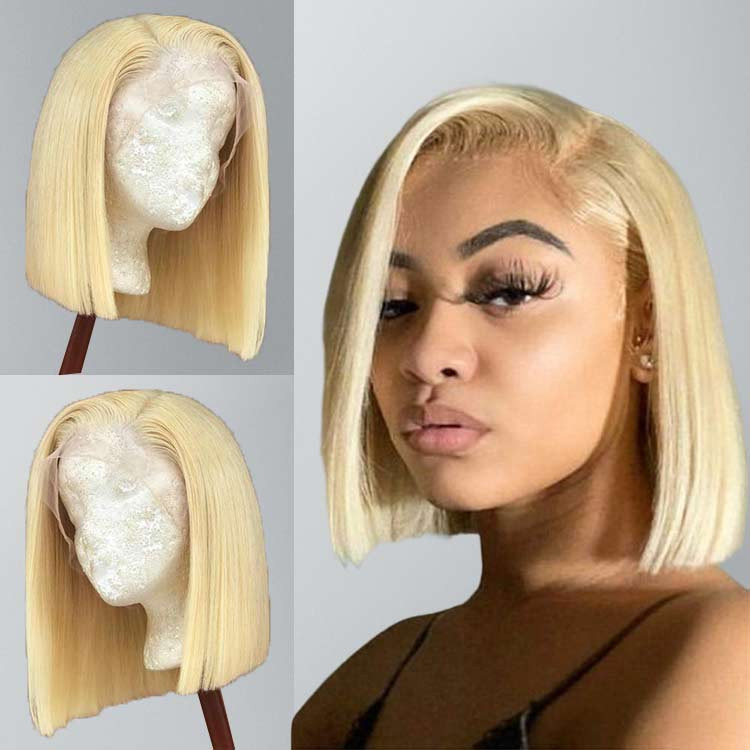 Blonde Bob Glueless Wig 613 Blond Hair Color 5*5 HD Lace Wig -Asteriahair