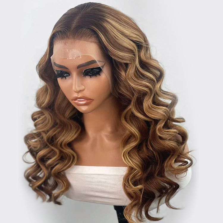 Balayage Wig Human Hair Pre Plucked Undetectable Transparent Lace Wig ...