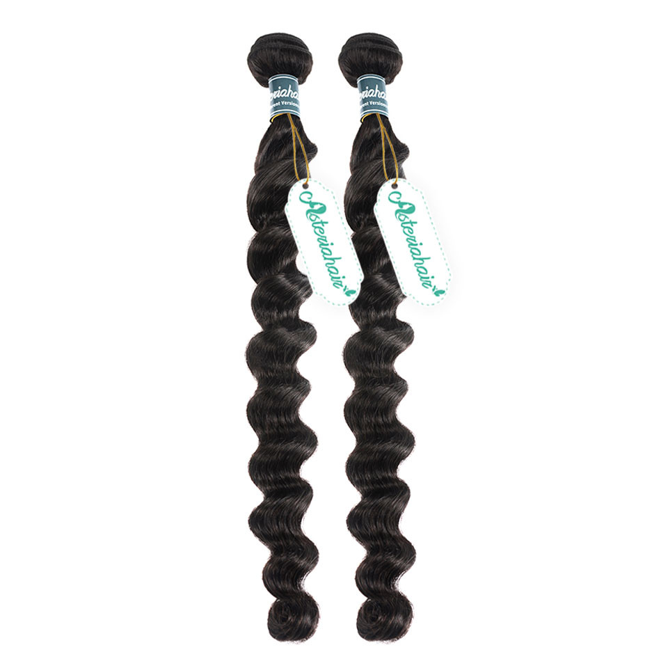Loose Deep Wave Weaves 2 Bundles Brazilian Sew In Hair Weaves -Asteriahair