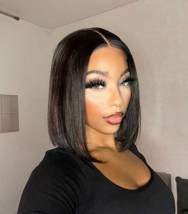 Short Bob Invisible Lace Wig with HD Lace Frontal -Asteriahair