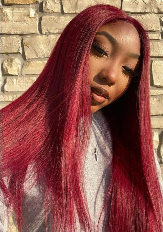 99j Hair Color Lace Front Wigs Straight Human Hair Wigs -Asteriahair