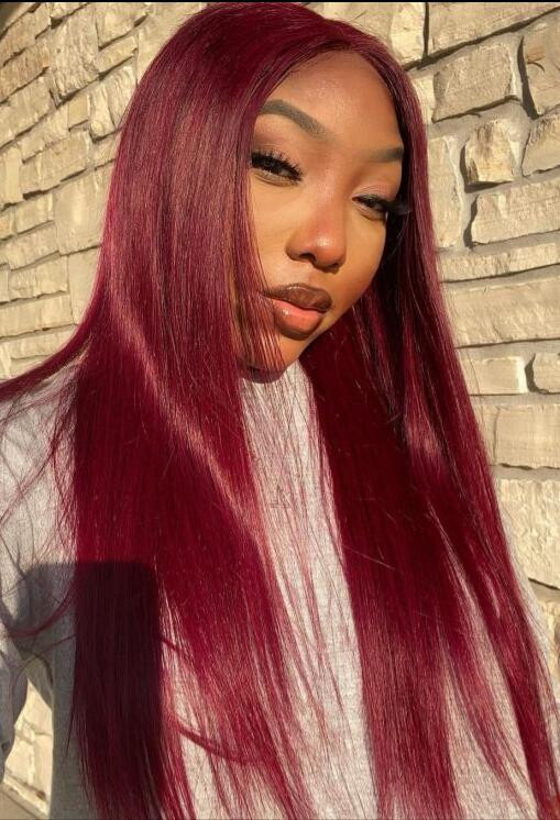 99j Hair Color Lace Front Wigs Straight Human Hair Wigs -Asteriahair