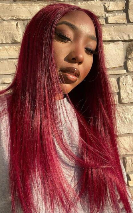 99j Hair Color Lace Front Wigs Straight Human Hair Wigs -Asteriahair