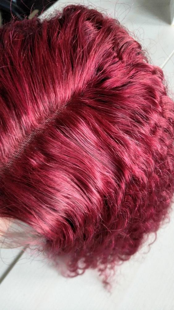 99j Hair Color Curly Hair Lace Front Wig -Asteriahair